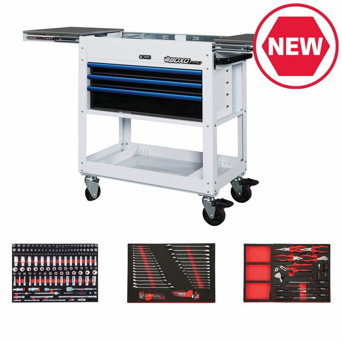 Pro Series | Loaded 35" 3-Drawer Slide-Top Service Cart Tool Box – BoxoUSA