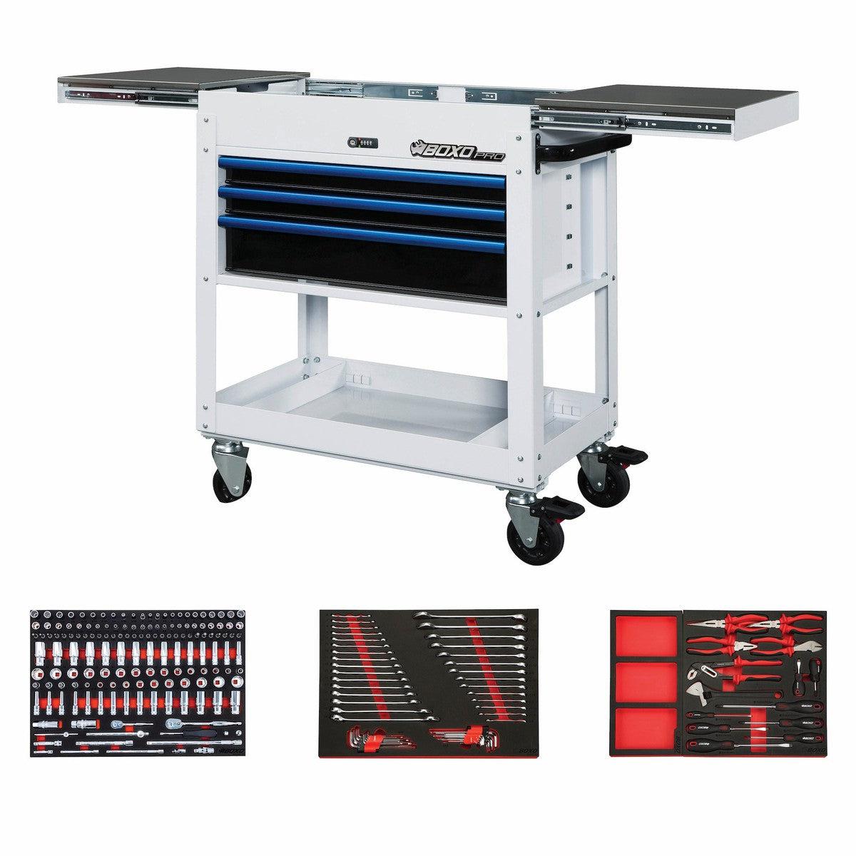 Pro Series | Loaded 35" 3-Drawer Slide-Top Service Cart Tool Box – BoxoUSA